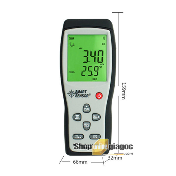 Máy Đo Tốc Độ, Lưu Lượng, Nhiệt Độ Gió Smart Sensor AR866A