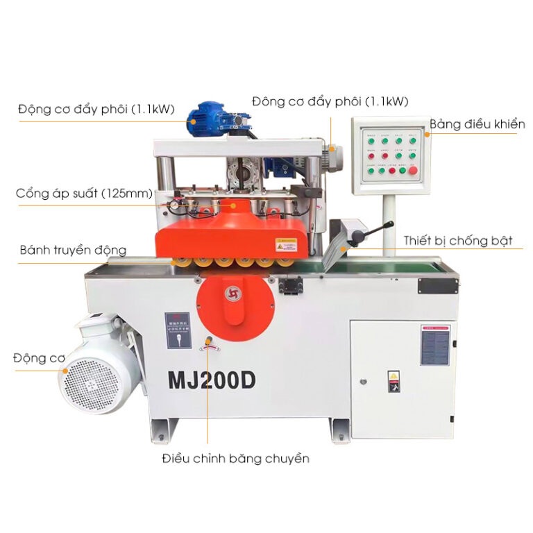 Máy Cưa Rong Nhiều Lưỡi Kẹp Phôi Tự Động MJ200