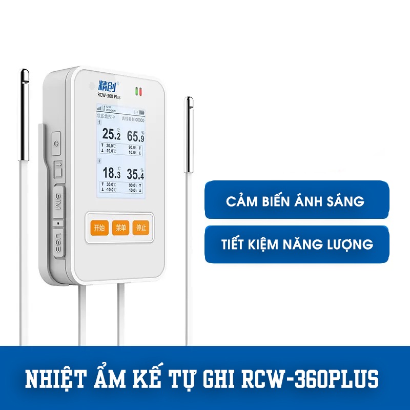 Nhiệt Ẩm Kế Tự Ghi Elitech RCW-360PLUS Wifi/4G
