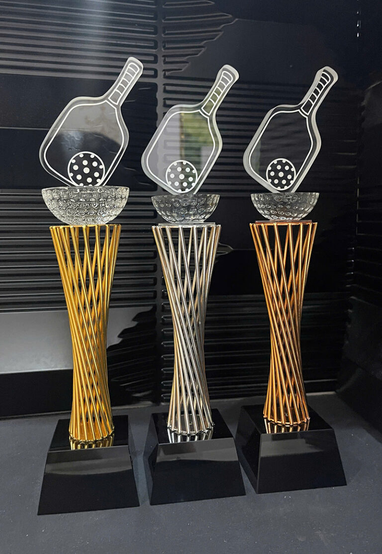 Cúp Pickleball Pha Lê Vàng Bạc Đồng SPW04 - SHOPONLINEGIAGOC